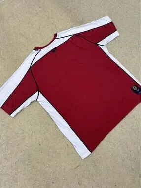 Point Zero | Shirts | Vintage 9s Point Zero Red And White Short Sleeve ...